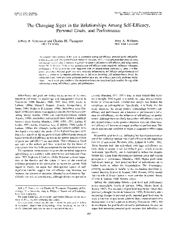 (PDF) The changing signs in the relationships among self-efficacy ...