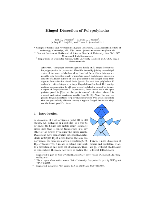 (PDF) Hinged Dissection of Polypolyhedra