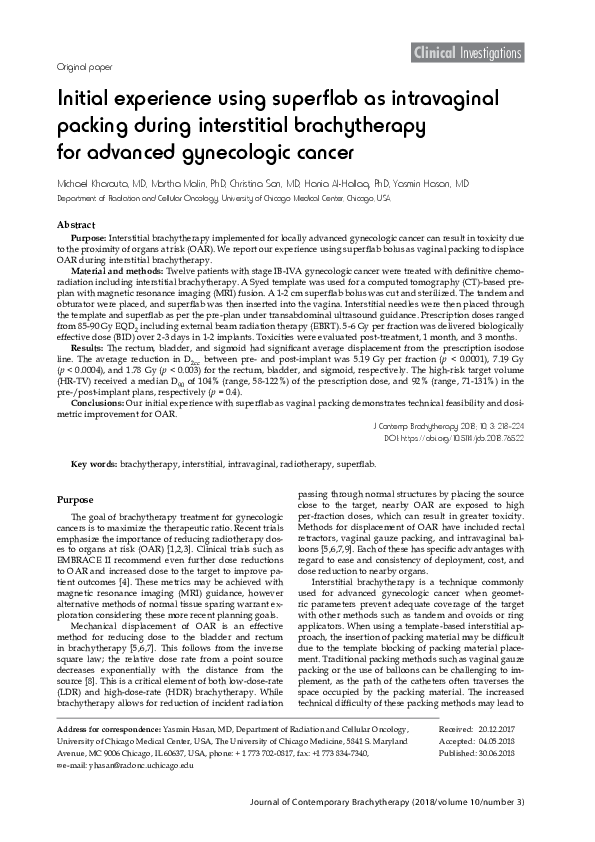 (PDF) Initial experience using superflab as intravaginal packing during ...