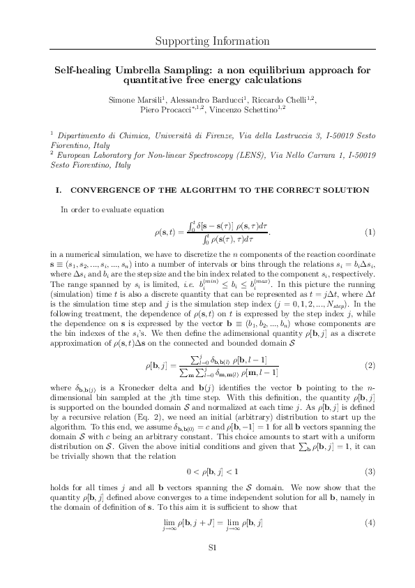 (PDF) Self-healing Umbrella Sampling: A Non-equilibrium Approach for Quantitative Free Energy ...