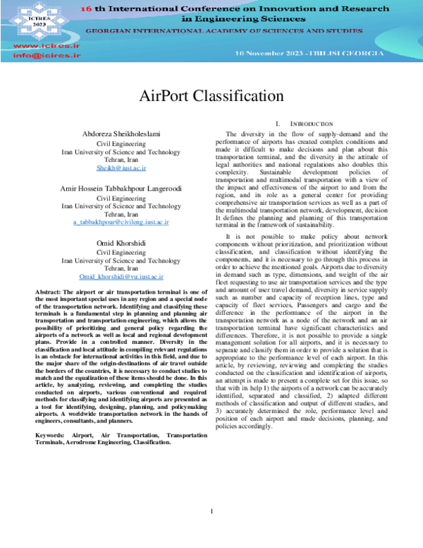 (PDF) AirPort Classification