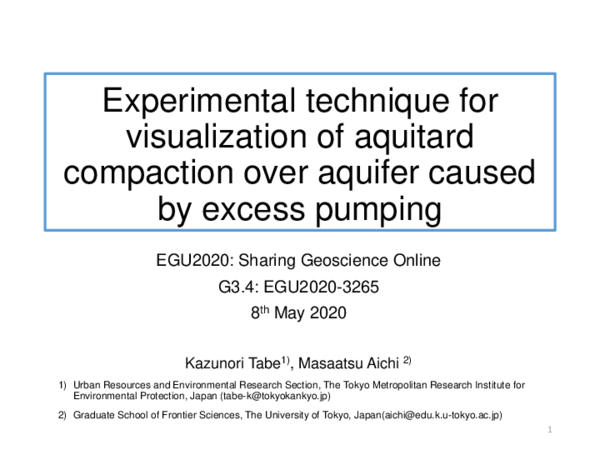 (PDF) Experimental technique for visualization of aquitard compaction over aquifer caused by ...