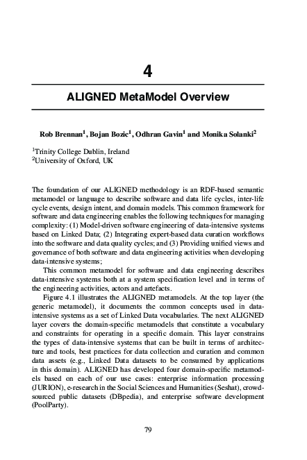 (PDF) ALIGNED MetaModel Overview