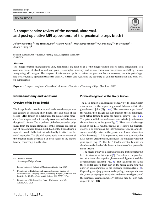 (PDF) A comprehensive review of the normal, abnormal, and post ...