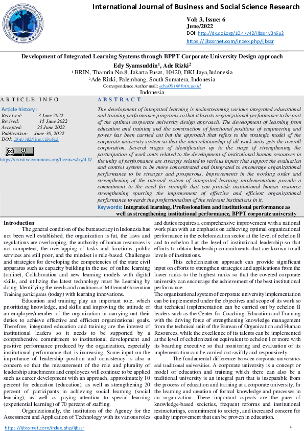 (PDF) pembelajaran Development of Integrated Learning Systems through ...