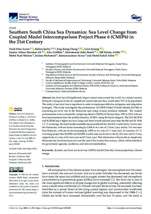 (PDF) Southern South China Sea Dynamics: Sea Level Change from Coupled Model Intercomparison ...