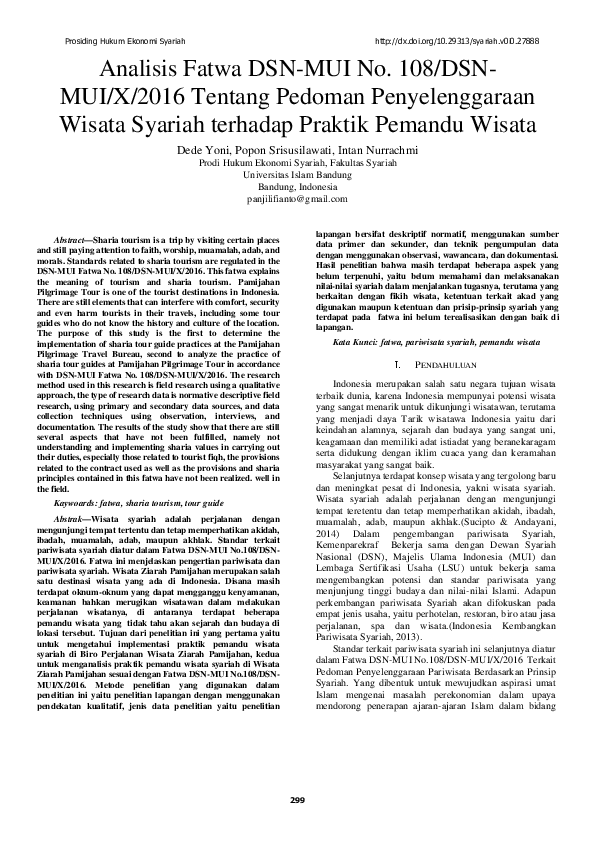 (PDF) Analisis Fatwa DSN-MUI No. 108/DSN-MUI/X/2016 Tentang Pedoman ...