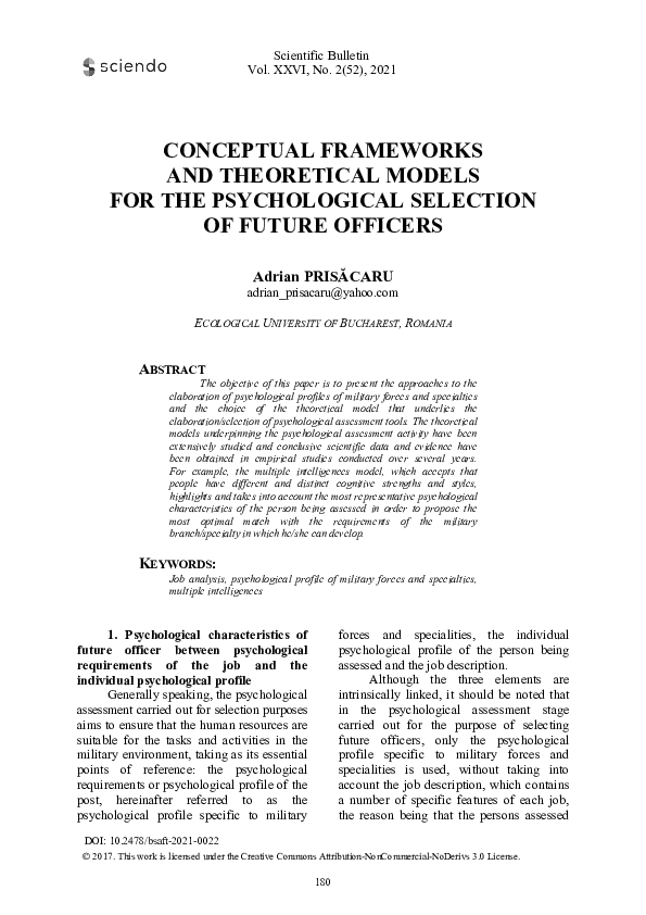 (PDF) Conceptual Frameworks and Theoretical Models for the ...