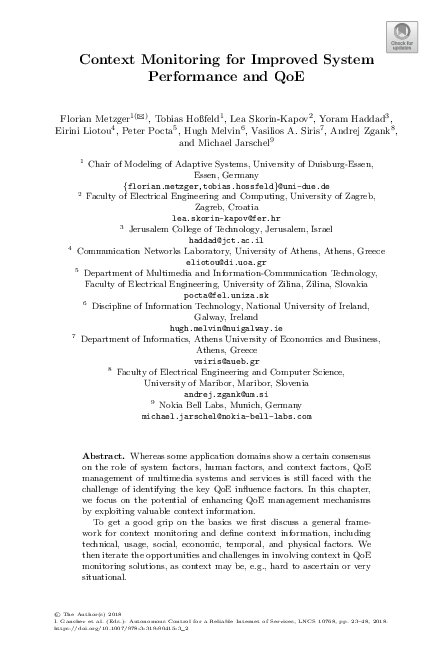 (PDF) Context Monitoring for Improved System Performance and QoE | Vasilios A Siris - Academia.edu