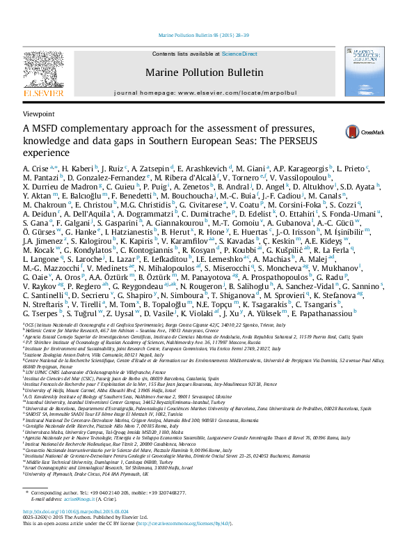 (PDF) A MSFD complementary approach for the assessment of pressures ...