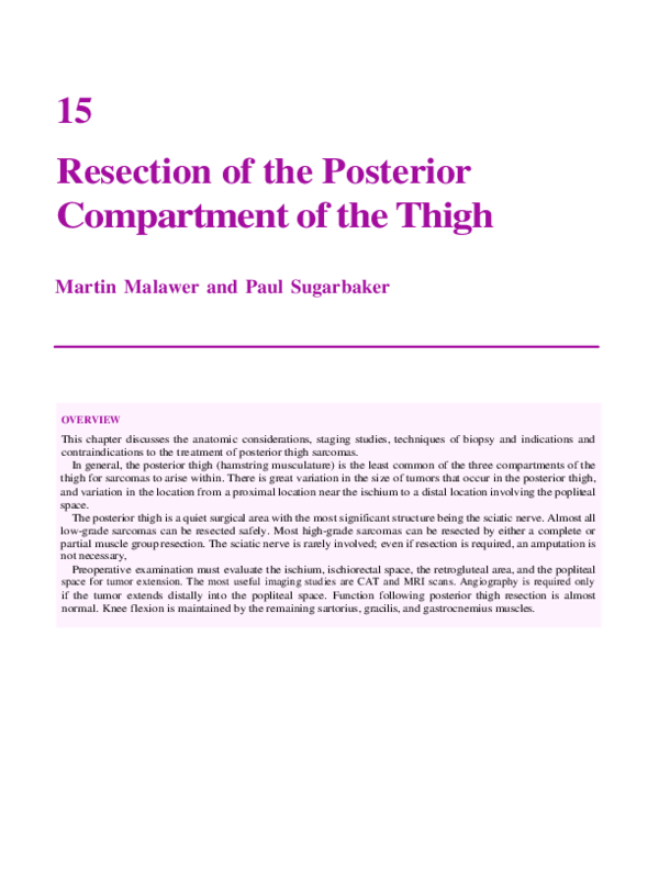 (PDF) Resection of the Posterior Compartment of the Thigh