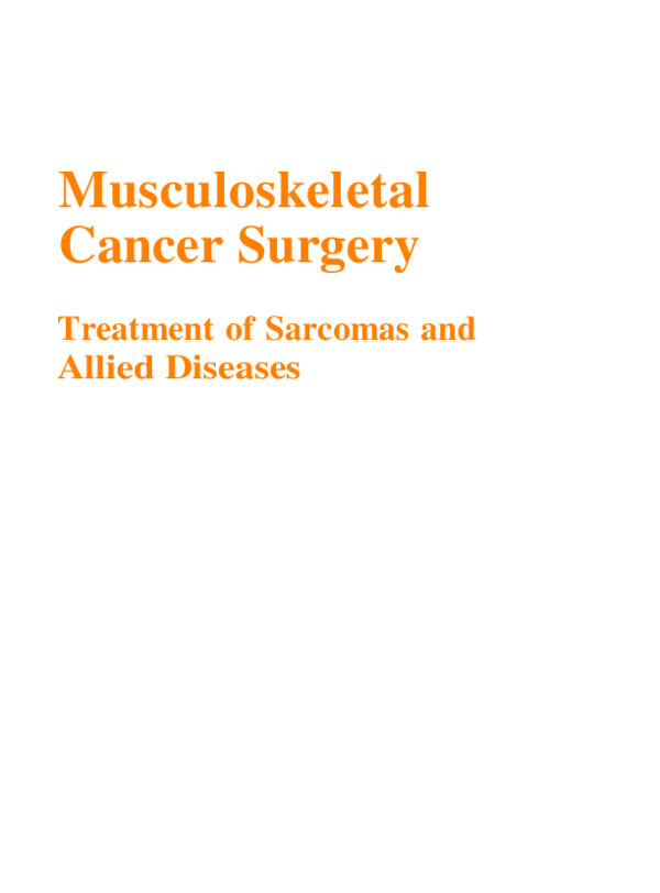 (PDF) Musculoskeletal Cancer Surgery