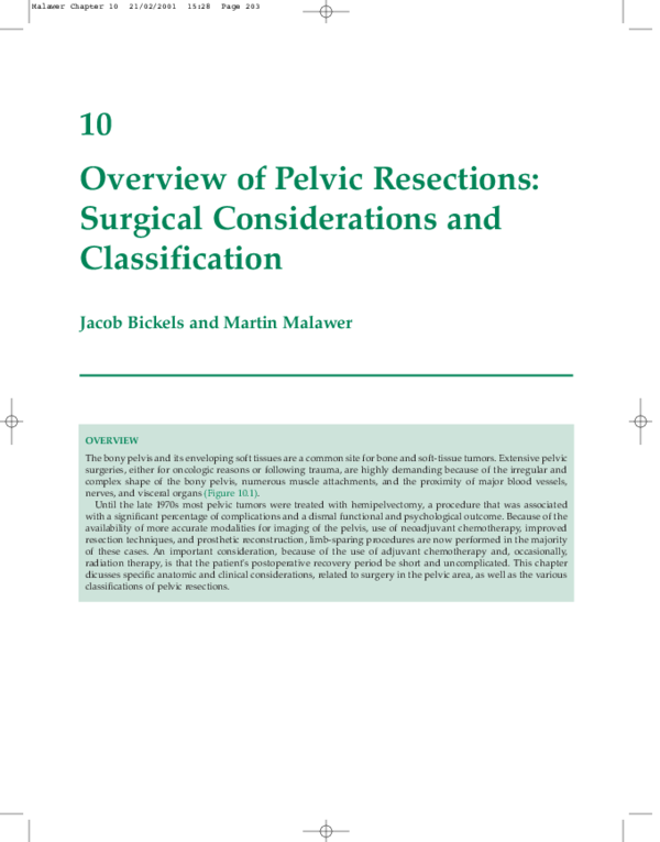 (PDF) Overview of Pelvic Resections: Surgical Considerations and ...