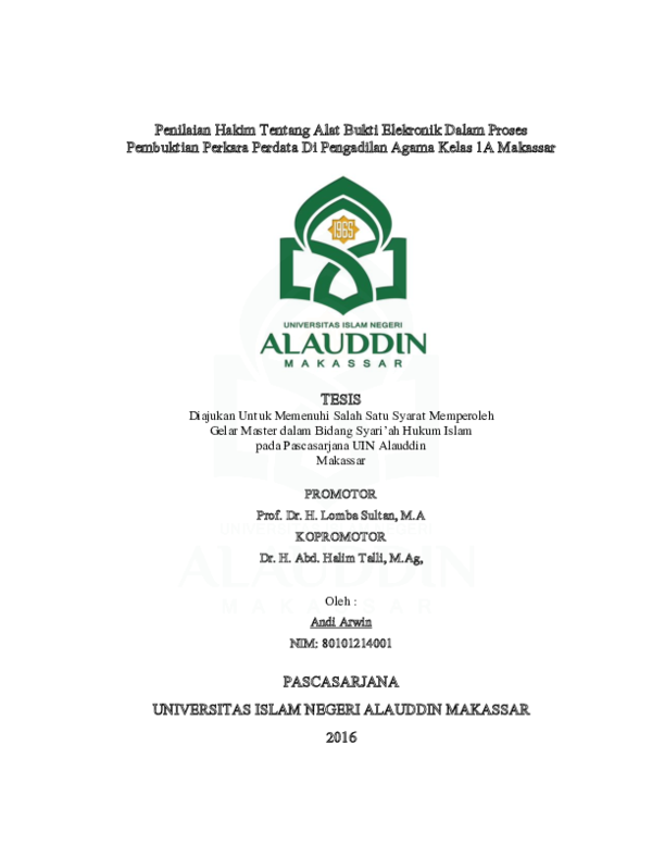 (PDF) Penilaian Hakim tentang Alat Bukti Elekronik dalam Proses ...