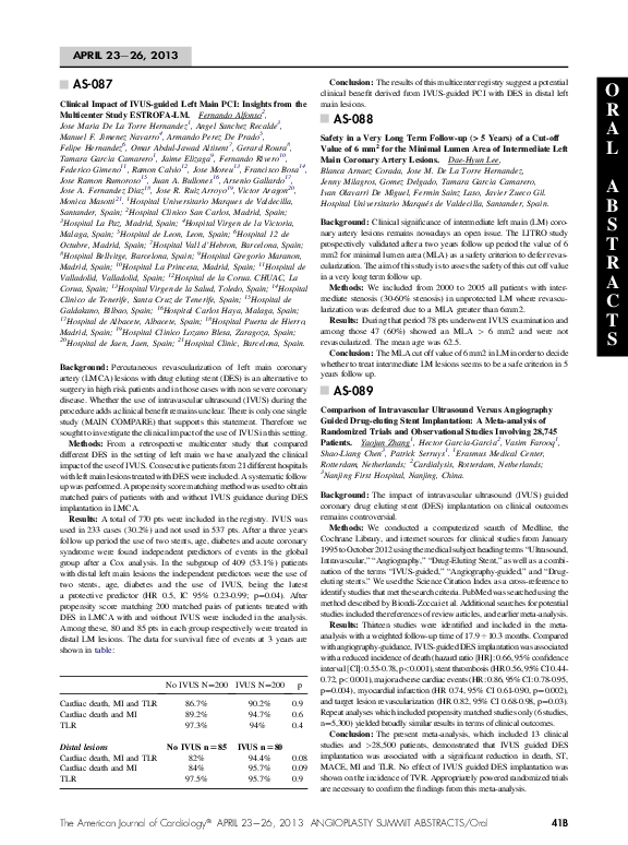 (PDF) Clinical Impact of IVUS-guided Left Main PCI: Insights from the ...