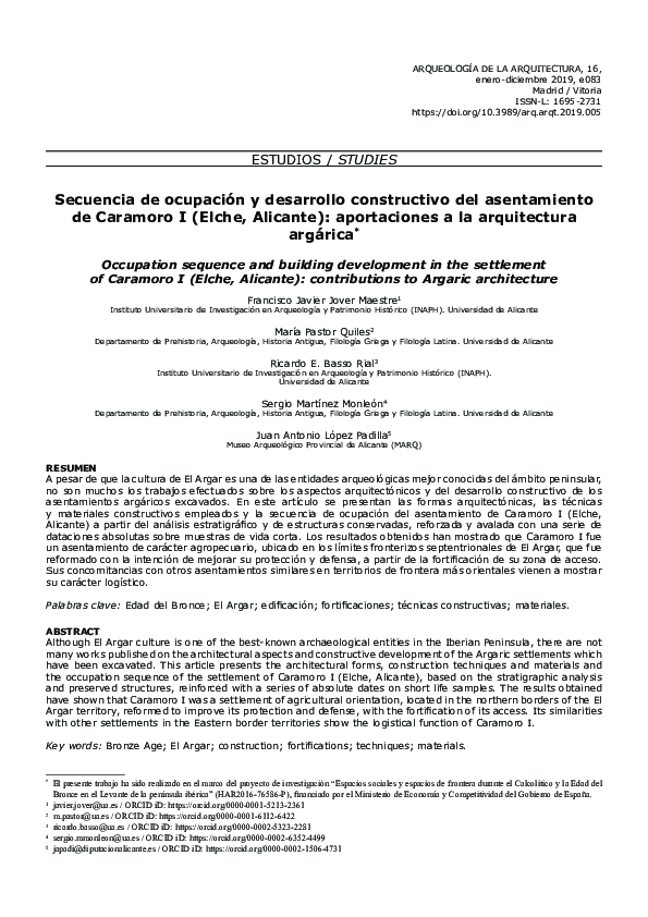 (PDF) Secuencia de ocupación y desarrollo constructivo del asentamiento ...