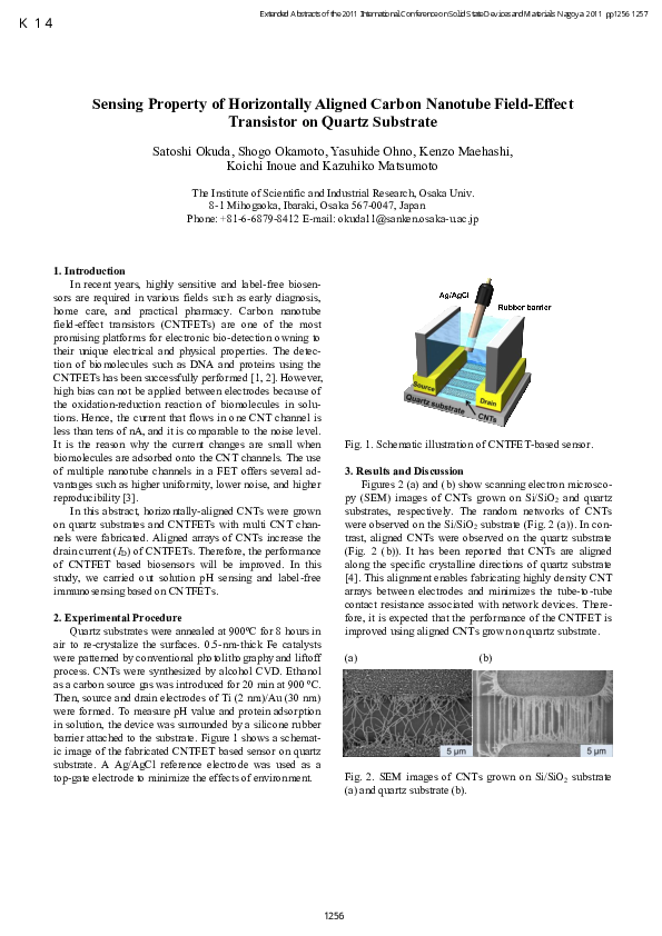 (PDF) Sensing Property of Horizontally Aligned Carbon Nanotube Field ...
