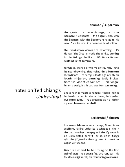 (PDF) notes on Ted Chiang's Understand