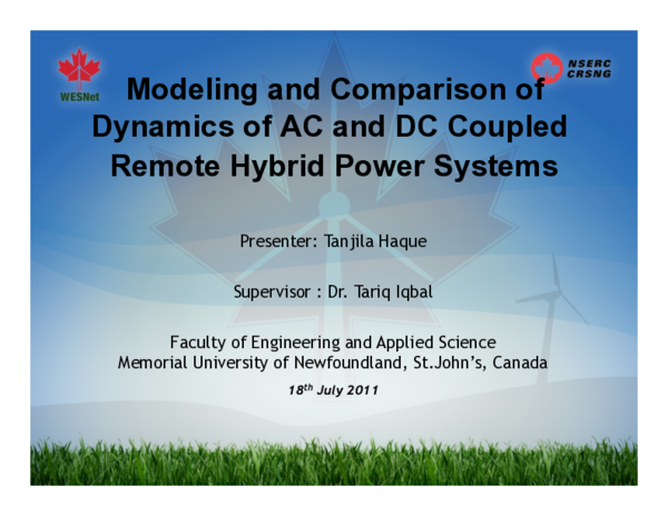(PDF) Modeling and Comparison of Dynamics of AC and DC Coupled Remote ...
