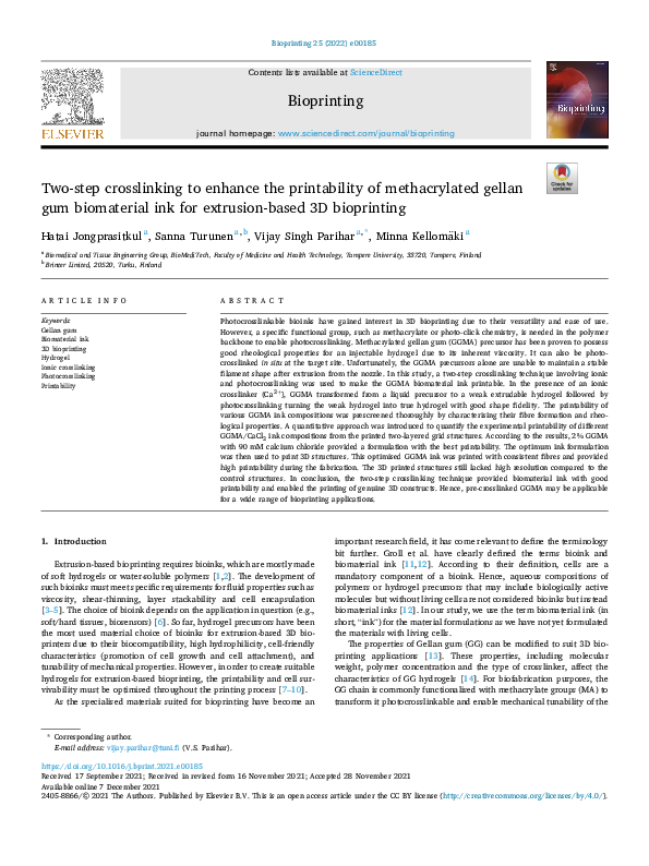 (PDF) Two-step crosslinking to enhance the printability of ...