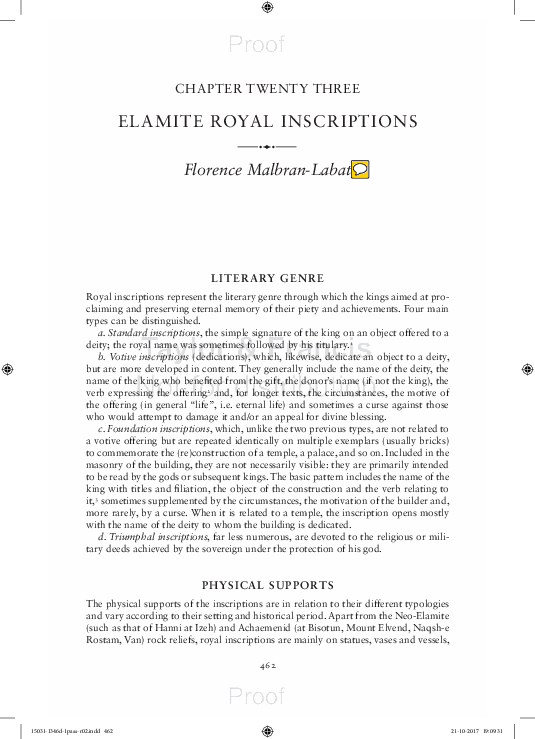 (PDF) Elamite royal inscriptions