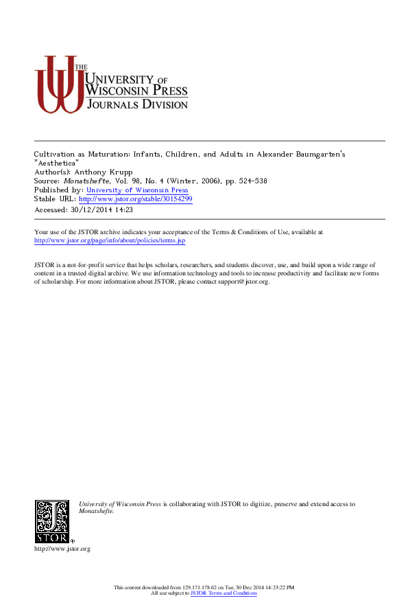 (PDF) Cultivation as Maturation: Infants, Children, and Adults in ...