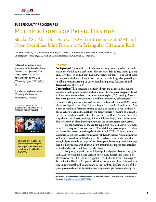 (PDF) Multiple Points of Pelvic Fixation