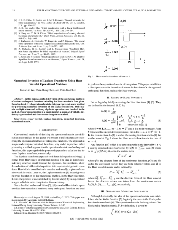 (PDF) Numerical inversion of the Laplace transform using Laguerre polynomials