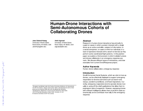 (PDF) Human-Drone Interactions with Semi-Autonomous Cohorts of ...