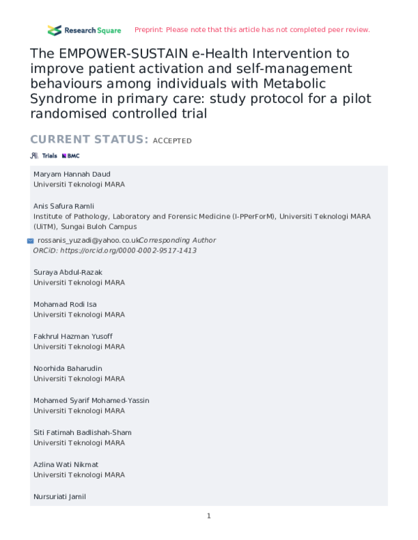 (PDF) The EMPOWER-SUSTAIN e-Health Intervention to improve patient ...