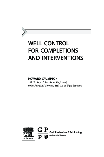 (PDF) Well Control for Completions and Interventions by Howard Crumpton