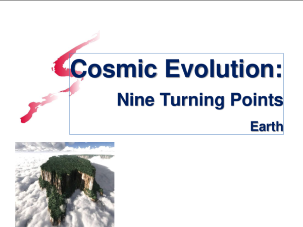 (PDF) Cosmic Evolution: Nine Turning Points - Earth