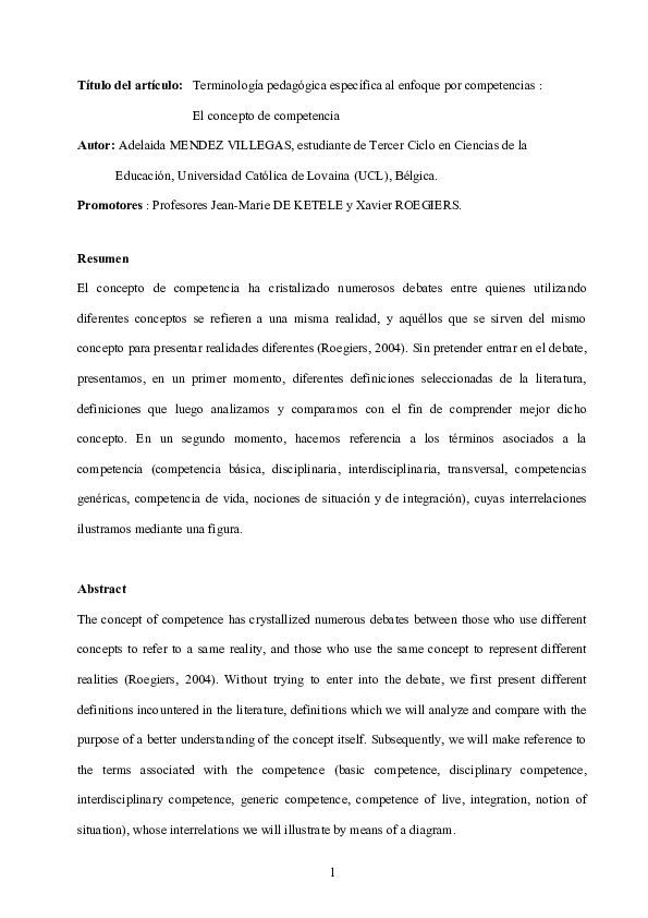 (PDF) Terminología pedagógica específica al enfoque por competencias ...