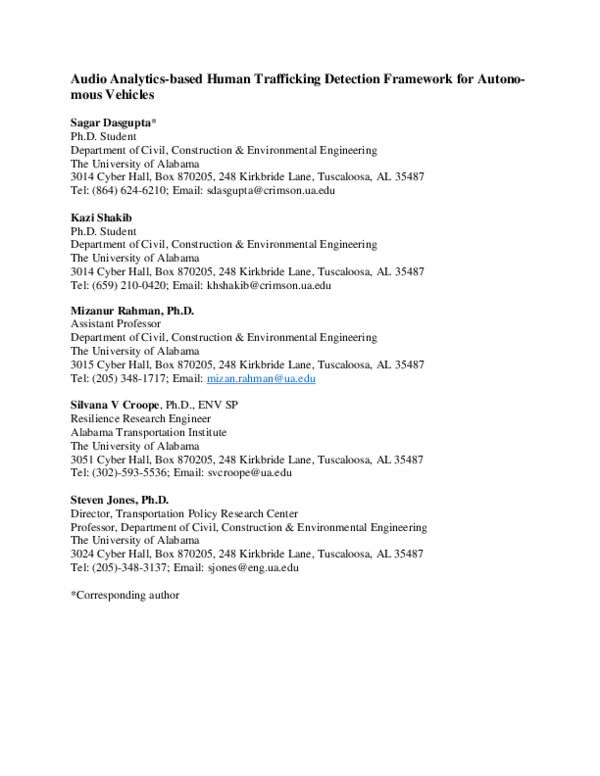 Pdf Audio Analytics Based Human Trafficking Detection Framework For