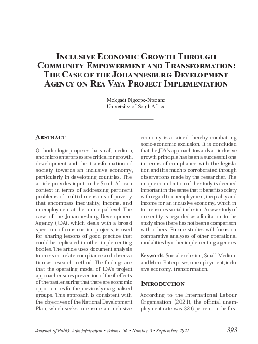 (PDF) Inclusive Economic Growth Through Community Empowerment and ...