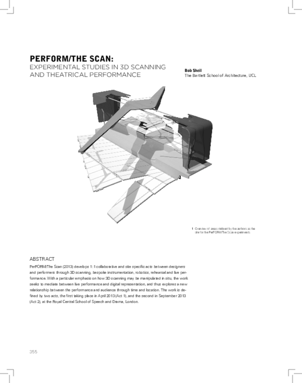 (PDF) PerFORM/The Scan: Experimental studies in 3D Scanning and Theatrical Performance