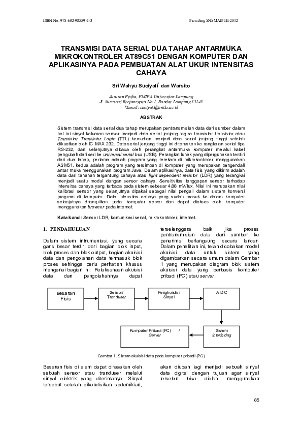 (PDF) Transmisi Data Serial Dua Tahap Antarmuka Mikrokontroler AT89C51 ...