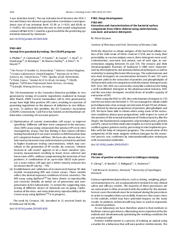 (PDF) Animal-free genotoxicity testing: The COLIPA program