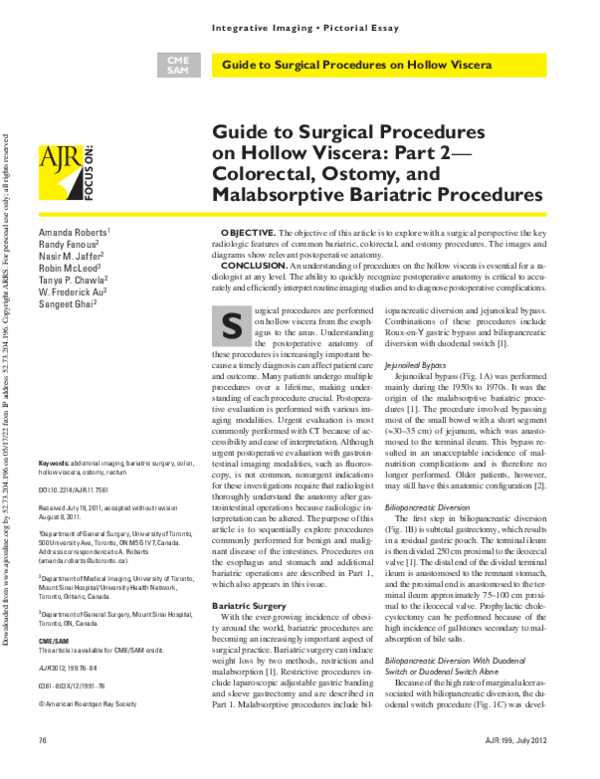 (PDF) Guide to Surgical Procedures on Hollow Viscera: Part 2 ...