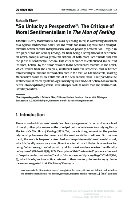 (PDF) “So Unlucky a Perspective”: The Critique of Moral Sentimentalism ...