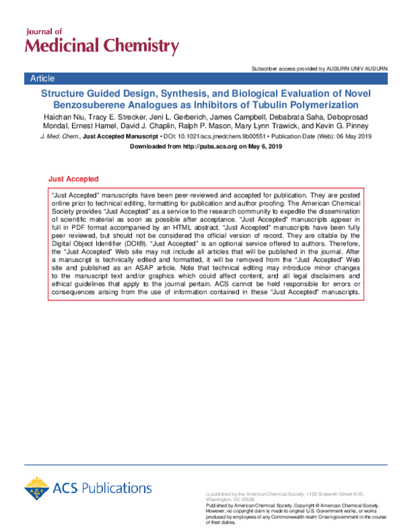 (PDF) Structure-guided design, synthesis and biological evaluation of ...