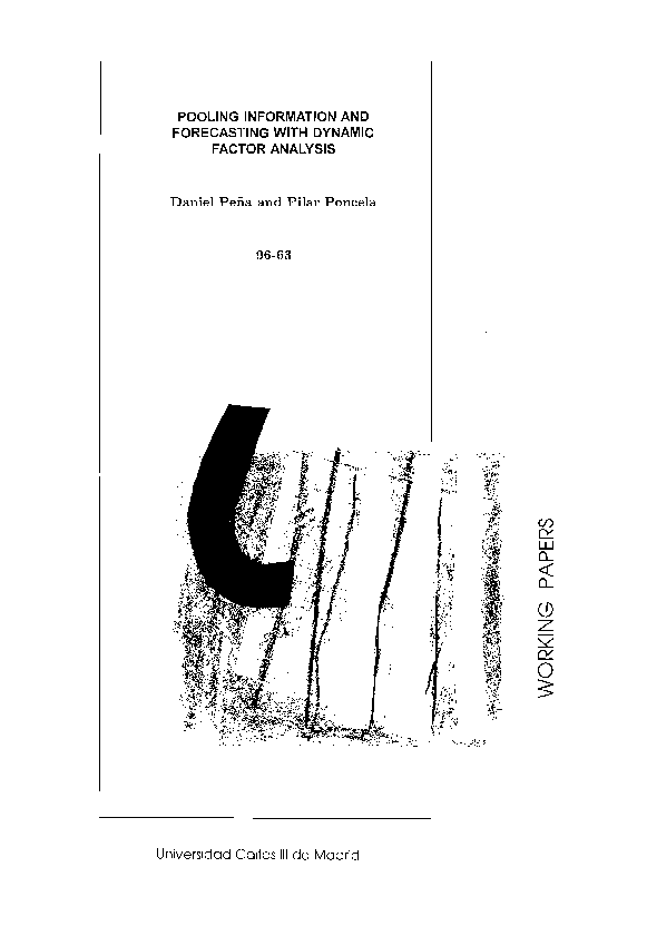 Pdf Pooling Information And Forecasting With Dynamic Factor Analysis