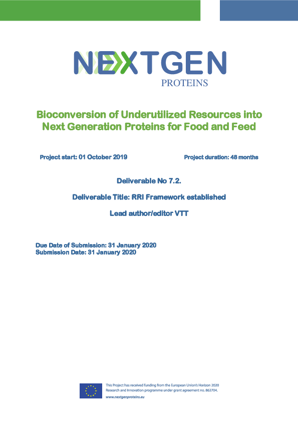 (PDF) NextGenProteins Responsible Research and Innovation (RRI ...