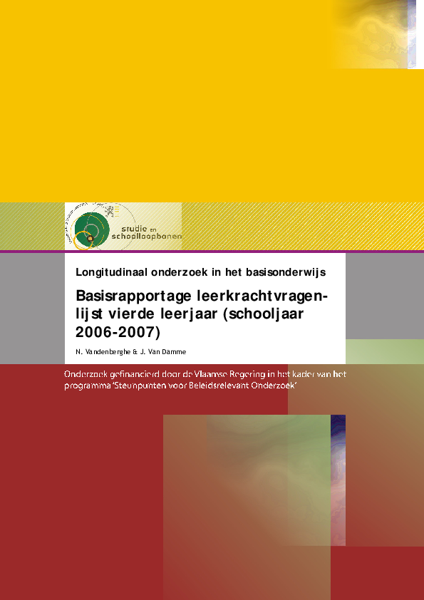 (PDF) Longitudinaal onderzoek in het basisonderwijs. Basisrapportage ...