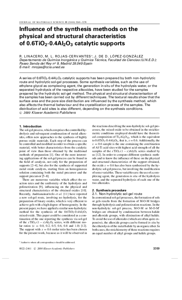 (PDF) Influence of synthesis methods on physical and photocatalytic ...