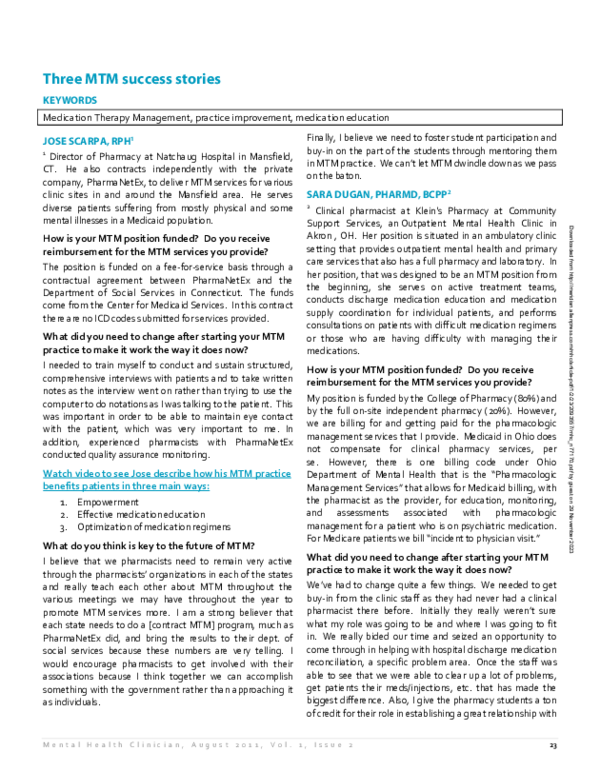 (PDF) Three MTM success stories