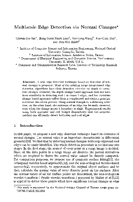 (PDF) Multiscale edge detection via normal changes