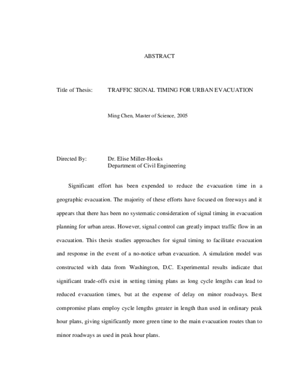 (PDF) Traffic Signal Timing for Urban Evacuation | Lichun Chen - Academia.edu