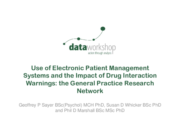 (PDF) Use of Electronic Patient Management Systems and the Impact of ...