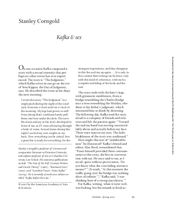 Pdf Kafka And Sex